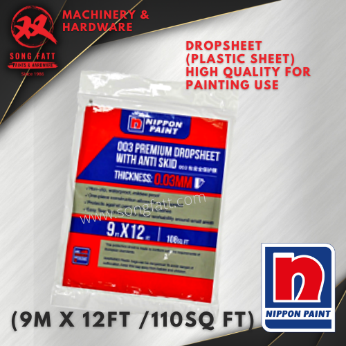Nippon Drop Sheet (PT Sheet/PE Sheet) 9m x 12ft Pack Premium Sheet with ...