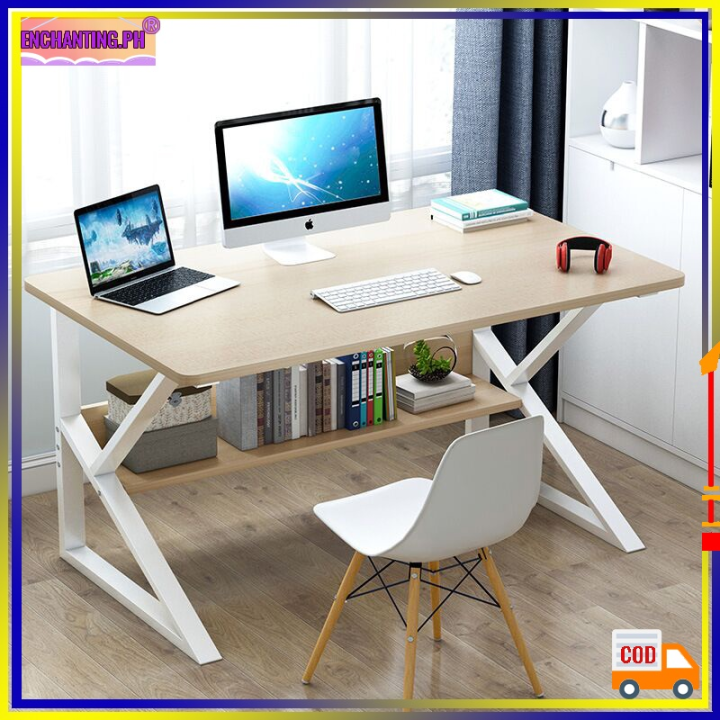 ️COD⭐ 120CM Computer Desk Office table study desk PC laptop desk Thick ...