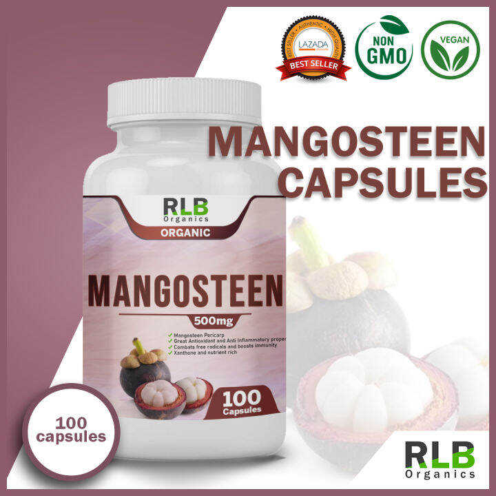 Organic Natural Mangosteen Capsules (30, 60, 100 Capsules) Mangosteen ...