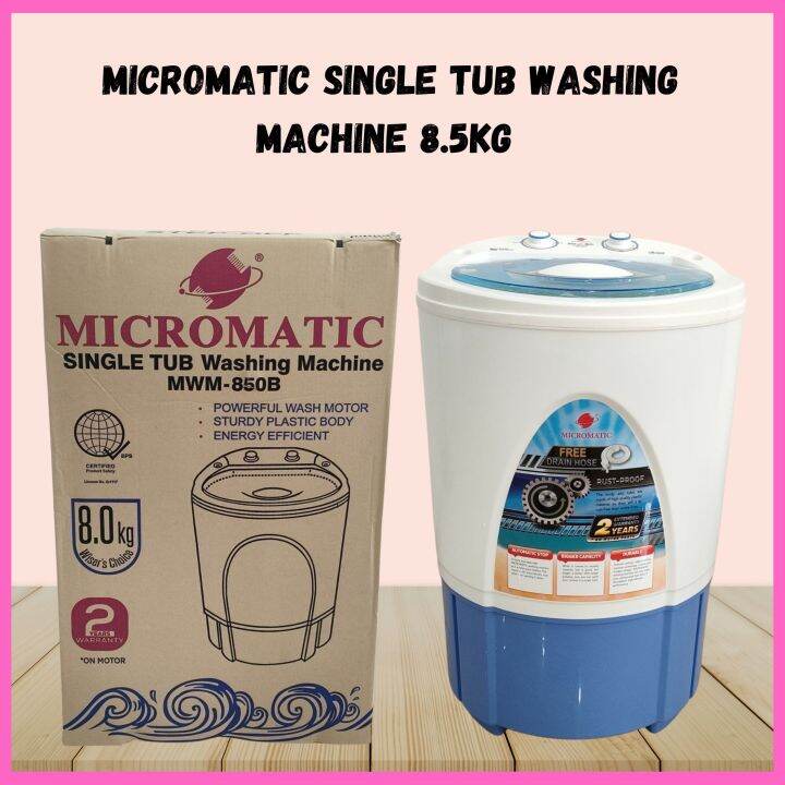 Micromatic Single Tub Washing Machine 8.5kg / Heavy duty / Large ...