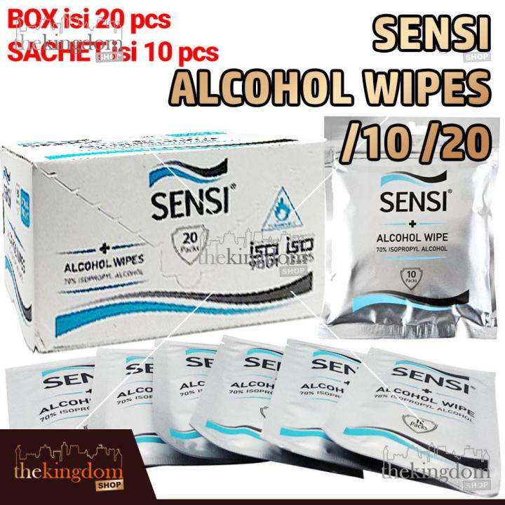 Sensi Alcohol Wipes Isopropyl Tisu Tissue Basah 70% Alkohol Antiseptik ...