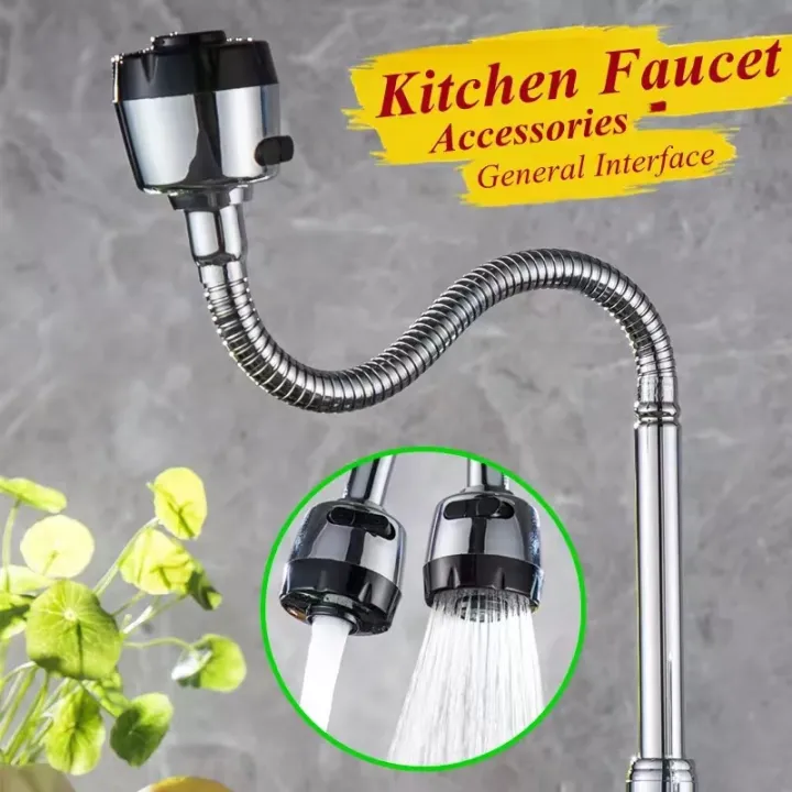 Stainless Steel 360° Rotation Flexible Universal Kitchen Faucet Sink ...
