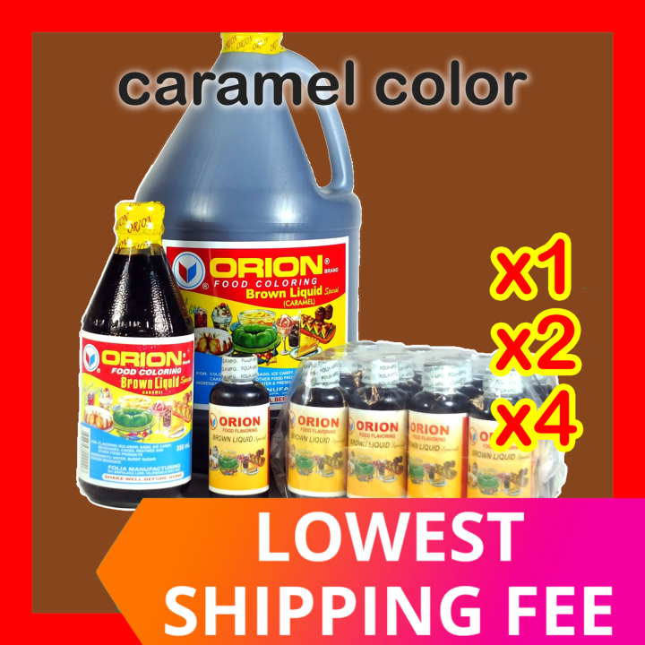 Orion Brown Liquid (CARAMEL FOOD COLOR No Flavor) for Baking Cooking ...