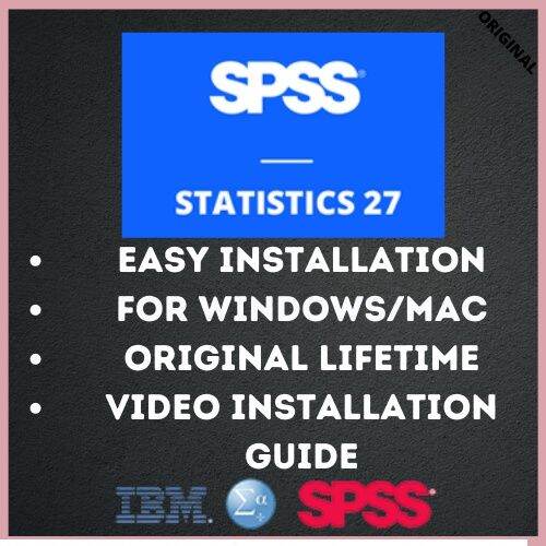 IBM SPSS 27 Statistics For Windows/Mac Lifetime with (Easy Video ...