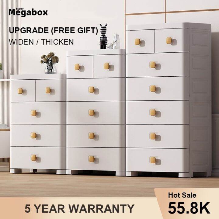 New 4 5 6 7 Layer Drawer Cabinet Durabox Wardrobe Plastic Megabox For ...