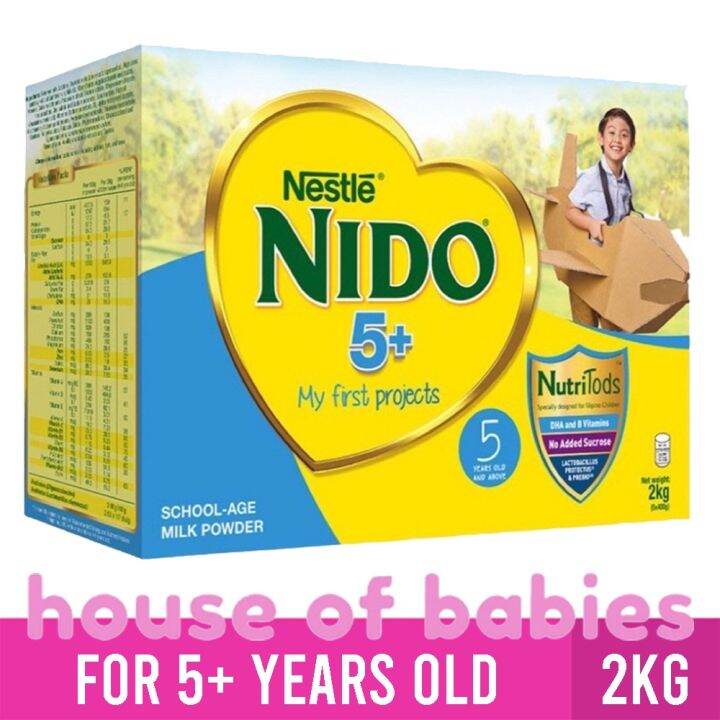 NIDO 5+ 2kg Powdered Milk Drink For Children Above 5 Years Old | Lazada PH