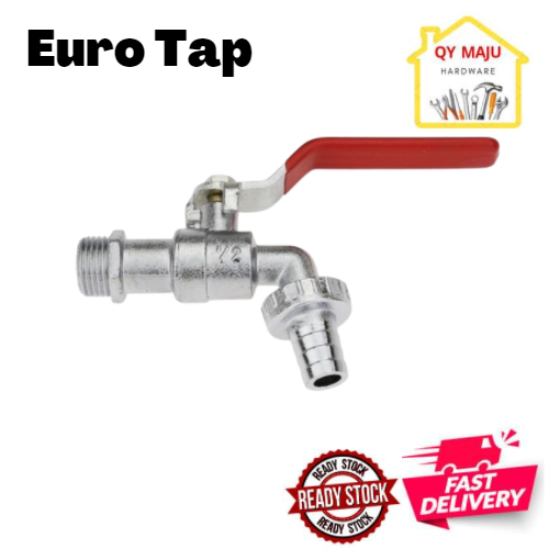 1/2” EURO Ball Valve Bib Tap （Chrome） | Lazada