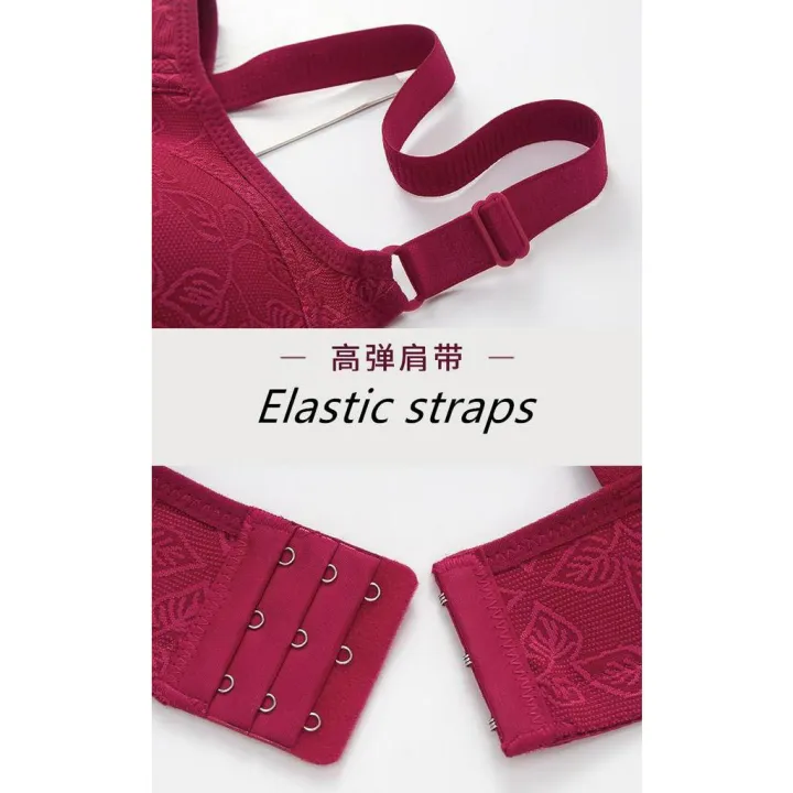 Wireless B C Cup Big Size 36-46 Push Up Thin Sponge Cotton Lining Non ...