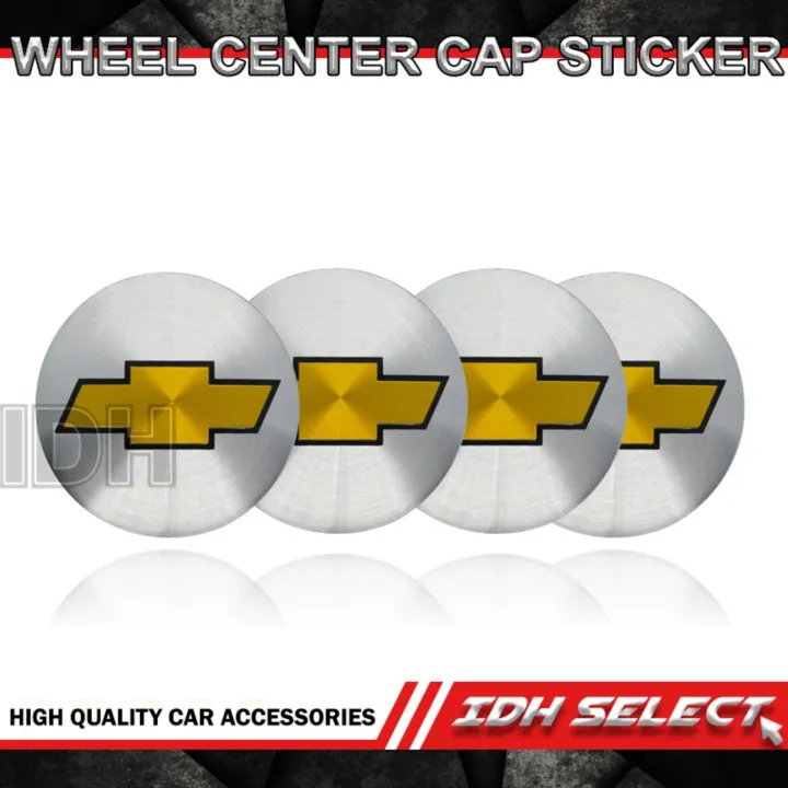 Chevrolet Silver Car Wheel Center Cap Badge Aluminum Metal Sticker Wc ...