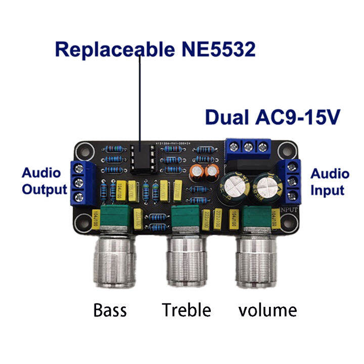 HIFI NE5532 Tone Treble Bass Preamplifier Board Audio Amprifier ...