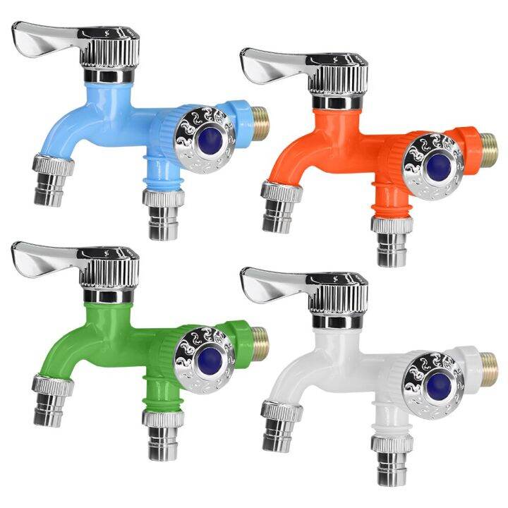 Dual Control Double Outlet Water Tap IBC 1/2'' Water Connection Knob ...