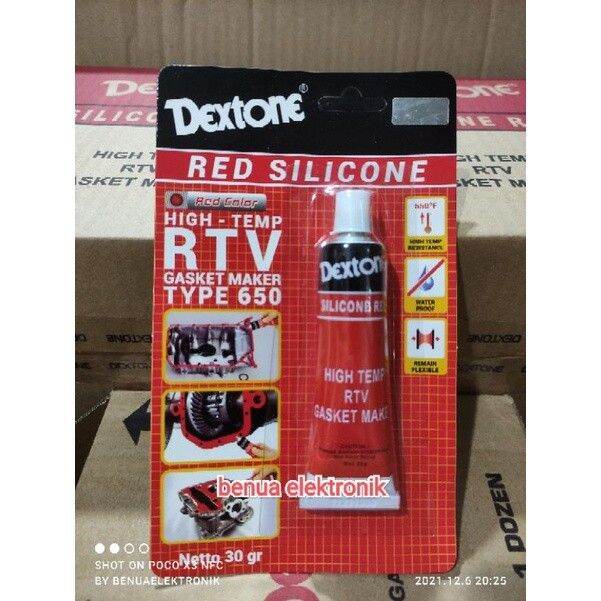 Dextone Red Silicone 30GR Lem Gasket Merah 650 | Lazada Indonesia