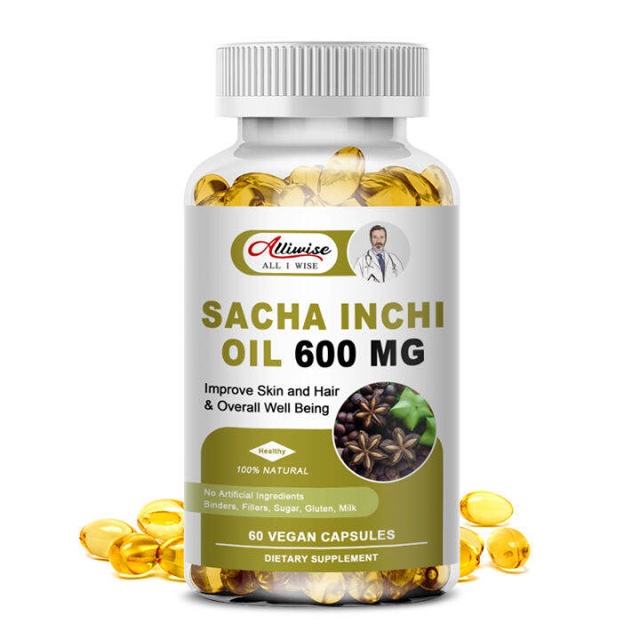 Sacha Inchi oil Capsules 600mg Rich Source of Omega 3, 6 and 9 and ...