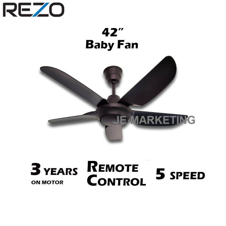 REZO 42" BABY FAN REMOTE CONTROL CEILING FAN AX42 | Lazada