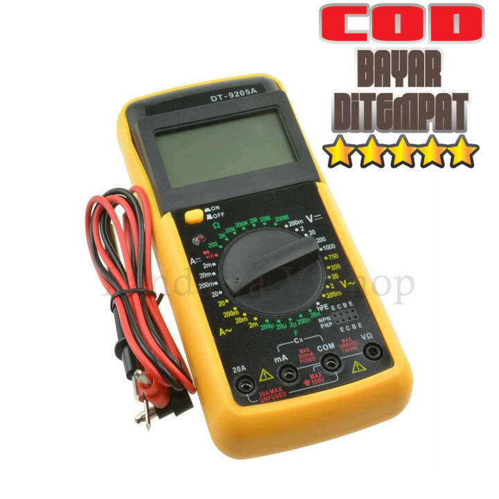 Alat Ukur Multitester Digital Multimeter ( DC, Ohm dan AC ) Bayar ...