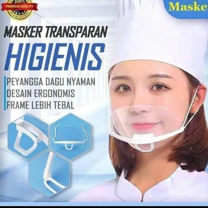JE.ID Masker Masak Mask Mika Transparan Restoran Penutup Mulut Hidung ...
