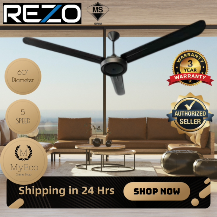 REZO K16 CEILING FAN 60" 3 Blades Regulator Ceiling Fan AC Motor | Lazada