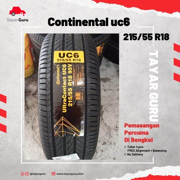 Continental uc6 215/55R18 Tayar Baru (Installation) 215 55 18 New Tyre Tire TayarGuru Pasang ...