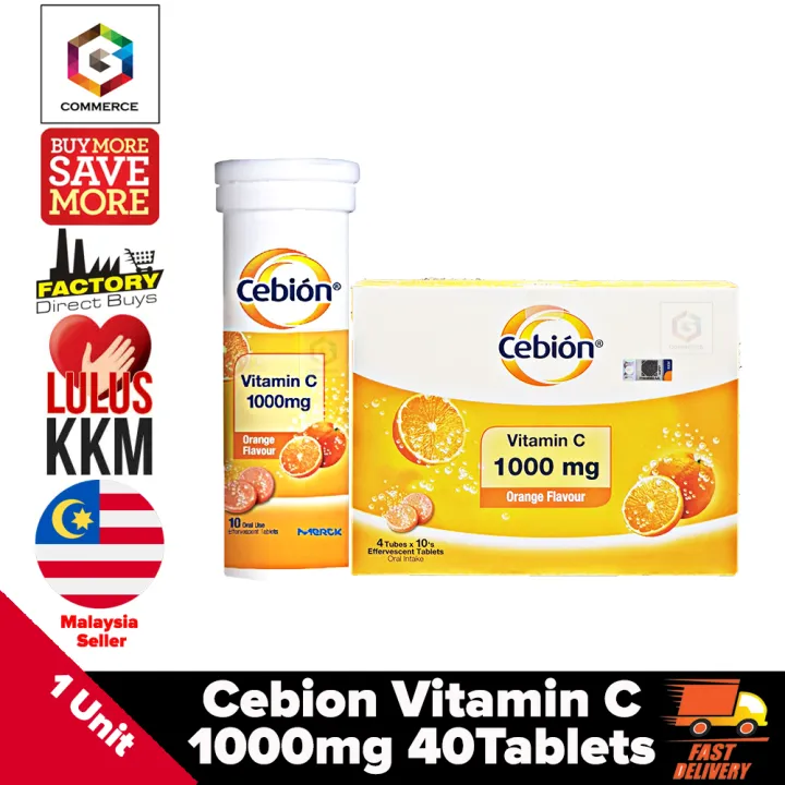 Cebion Vitamin C 1000mg 10 or 40 Tablets | Vit C | Ascorbic Acid | Vitamin C for skin | Lazada
