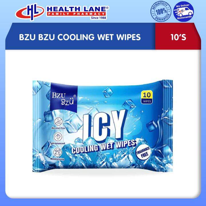 BZU BZU COOLING WET WIPES 10'S | Lazada