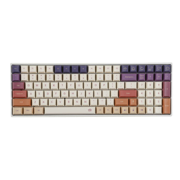 YMDK Smoke Cloud Keycaps Cherry Profile 143 Keys Dye Sub Thick PBT 5 ...