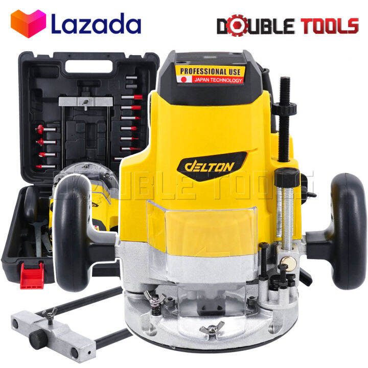 DELTON เร้าเตอร์ เครื่องเซาะร่องไม้ 2,200W ขนาด 1/2 นิ้ว 4 หุน Electric ...