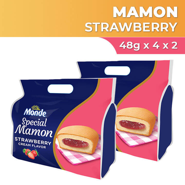 Monde Special Mamon Strawberry Cream Filling 48g x 4 X 2 | Lazada PH