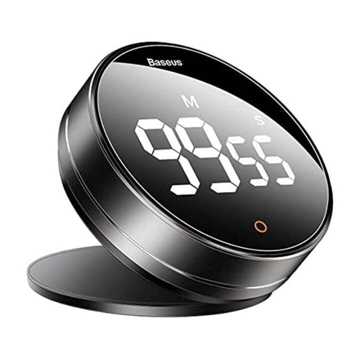 Baseus Digital Rotation Countdown Kitchen Timer,Kitchen Alarm Clock LCD ...