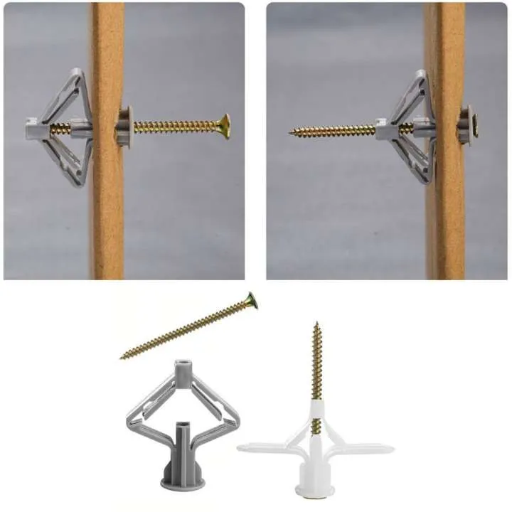 JUTBONG 50Pcs Anchor Board Anchors Drywall Fixings Screws Curtain Wall ...