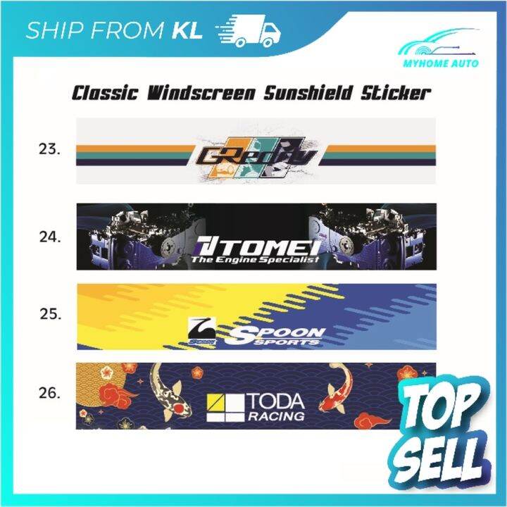 SPOON STICKER TOMEI Car Windscreen Windshield Window Sticker - Honda ...