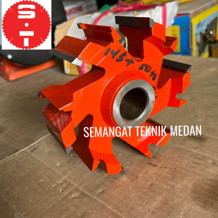 MATA PISAU PROFIL SKONING SPONING SPINDLE KAYU 145mm 50mm 6Z 6 DAUN Z ...
