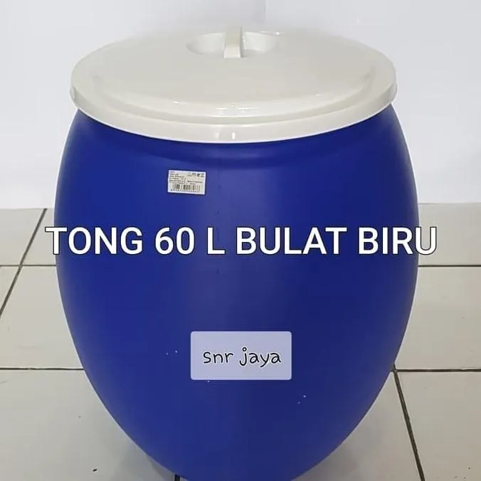 [Ready] Tong Air/Gentong Air 60 Liter Bulat Biru Green Leaf/ Gojek ...