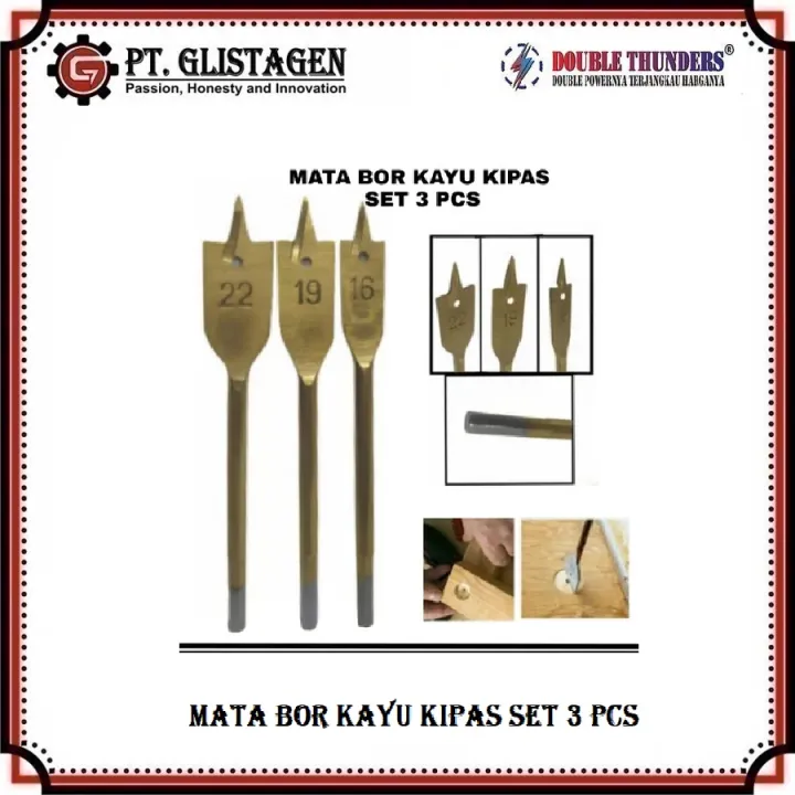 Mata Bor Kayu Kipas 3 Pcs | Lazada Indonesia