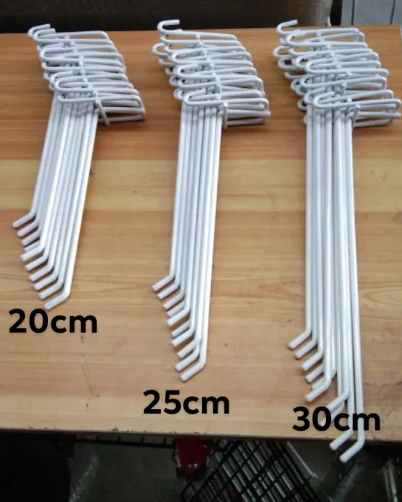 30cm WIRE MESH HOOK THICK/MAKAPAL COATED WHITE (10pcs) | Lazada PH