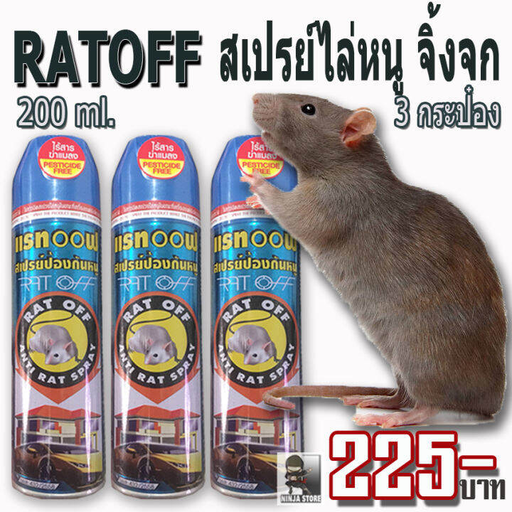 สเปรย์ไล่หนู อัศวินแรทออฟ ไร้สารพิษตกค้าง ส่วนผสมจากธรรมชาติ RAT OFF ...