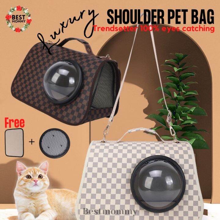 BESTMOMMY Trendsetter Pet Dog Carrier Space Bag with Strap and Handle ...