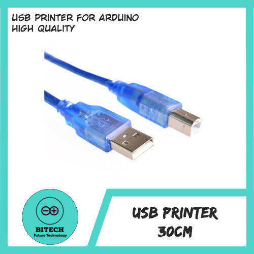 USB 2.0 CABLE KABEL DATA PRINTER TYPE A TO B MALE TO MALE 30CM | Lazada ...