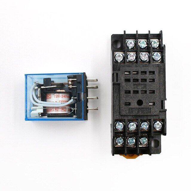 1pc My4nj Electronic Micro Mini Electromagnetic Relay 5a 14pin Coil 4dpdt With Pyf14a Socket ...