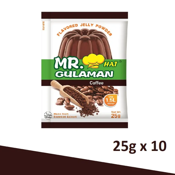 Mr. Hat Gulaman Flavored Jelly Powder (Coffee) 25g x 10 | Lazada PH