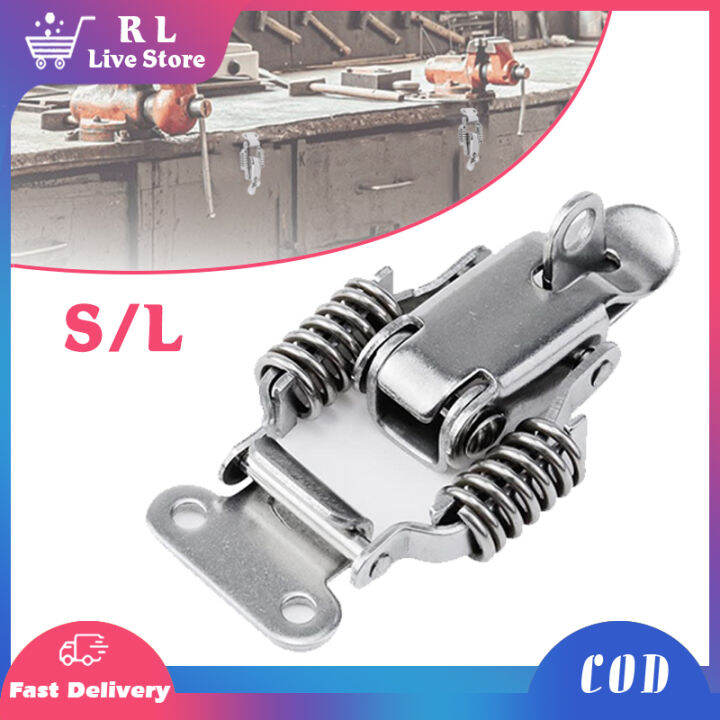 Stainless Steel 304 Spring Hasp Toggle Latches Lock Wood Suitcase ...