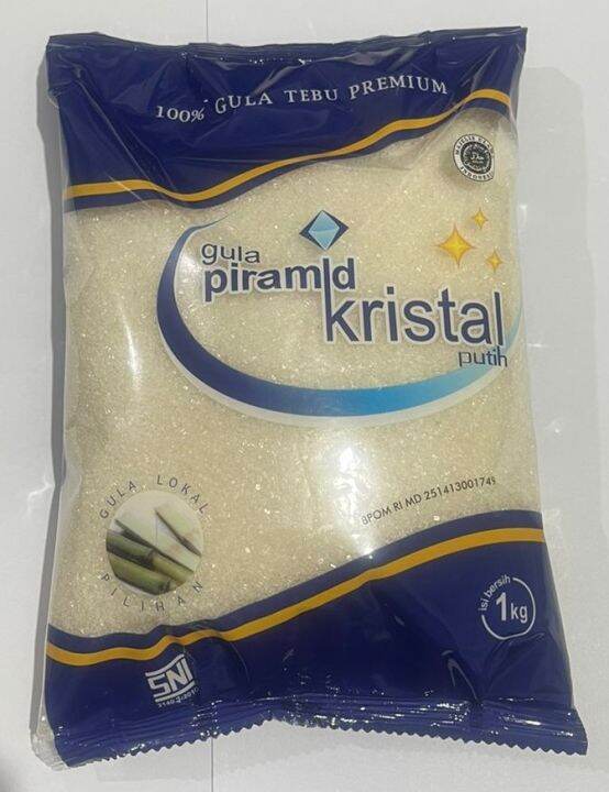 Gula Piramid Kristal Putih atau Gula Tebu Premium Berat 1 Kg | Lazada ...