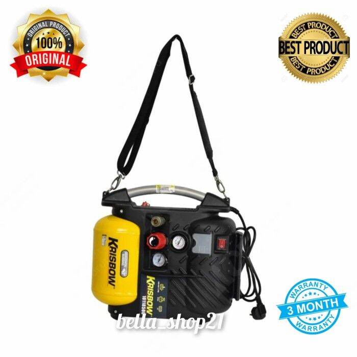 krisbow kompresor angin portabel 1.5 Hp 5 Ltr 220 V - A8500 | Lazada ...