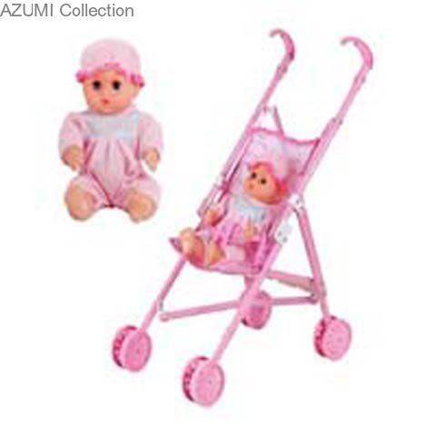 AZUMI Collection Children's play house simulation baby trolley toy doll ...