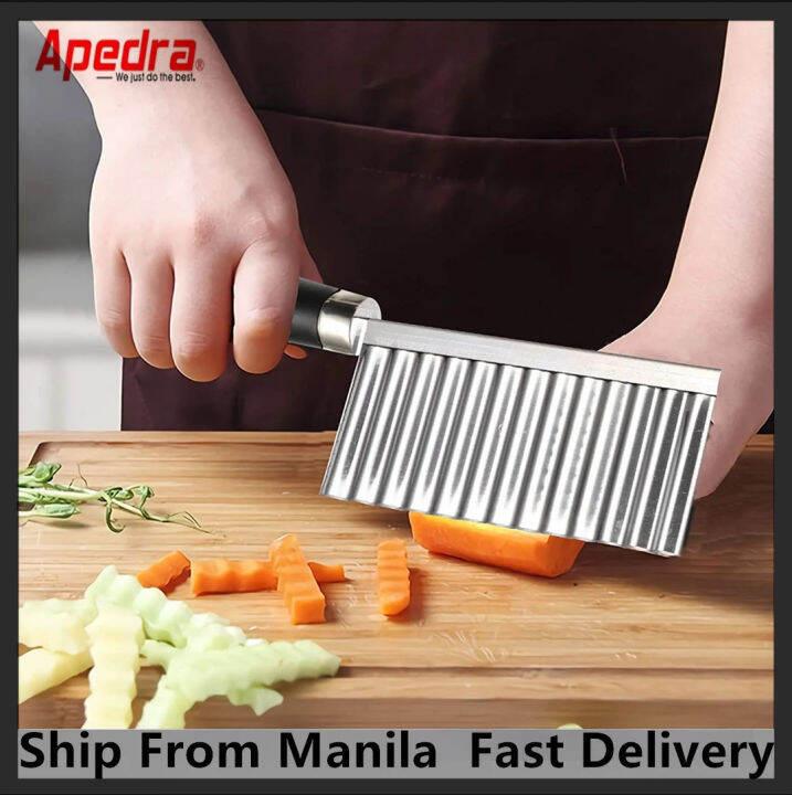 Stainless Steel Potato Wave Knife Vegetable Fruit Multi-function Cutter ...