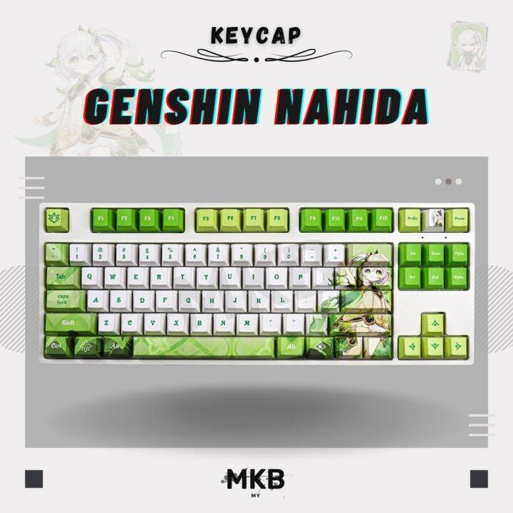 [READY STOCK] Genshin Impact Nahida Anime PBT Cherry Profile Keycap Set ...