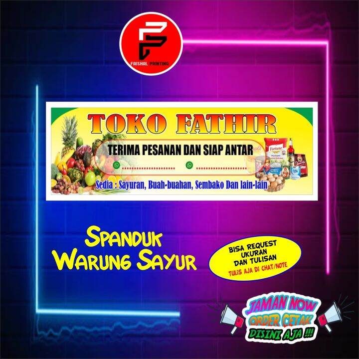 Spanduk Warung Sayur / Banner Toko Sayur / Spanduk Warung / Spanduk ...