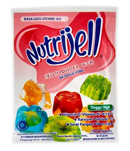 Nutrijell Leci 15g Indonesia Instant Jelly Pudding Original Lychee ...