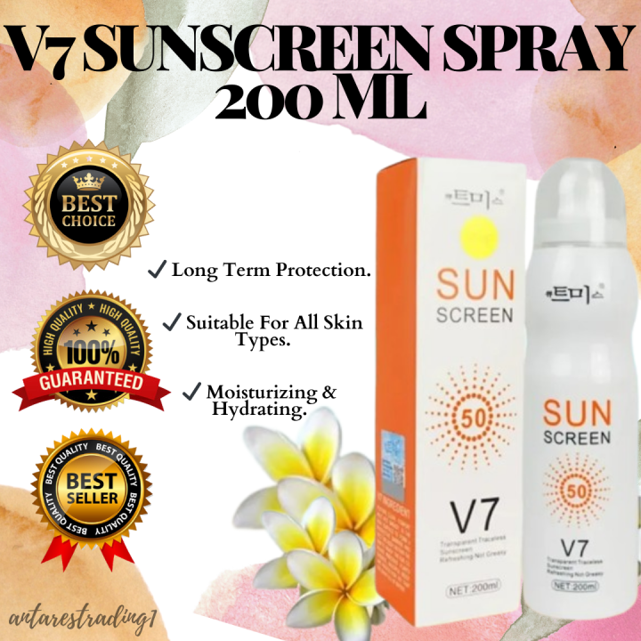 Best Seller V7 SUNSCREEN SPRAY 200ML | Sunscreen Spray SPF 50+ | V7 ...