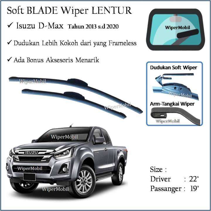Soft Wiper Blade Isuzu DMax D Max 2013 2014 2015 2016 2017 2018 2019 ...