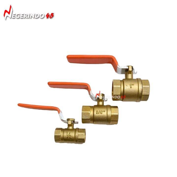 STOP KRAN KUNINGAN 1/2 3/4 1" BALL VALVE KRAN AIR IGM | Lazada Indonesia